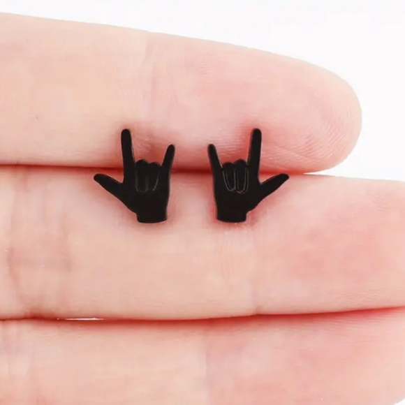 Jewelry | Hand Gesture Stud Earrings | Poshmark